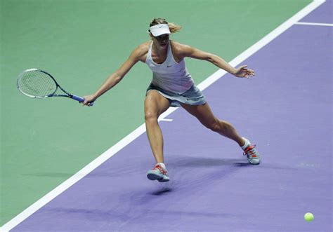 Maria Sharapova WTA Finals In Singapore Vs Agnieszka Radwanska CelebMafia