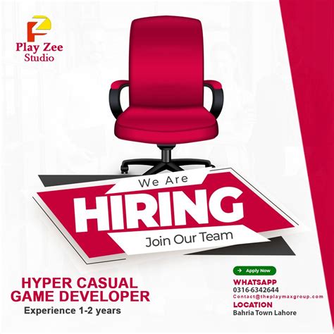 gamedeveloper hiring hypercasual gamedevelopment unity playzee
