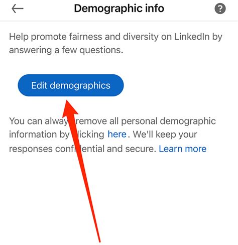Linkedin How To Share Personal Demographic Information