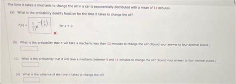 Solved A What Is The Probablity Density Function For The
