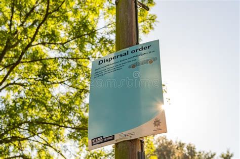 Newly Erected Dispersal Order And Anti Social Police Notice Seen