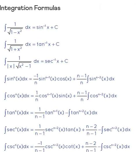 Integral Formula ⭐️⭐️⭐️⭐️⭐ Algebraic Expressions Formula Differentiation Formulas