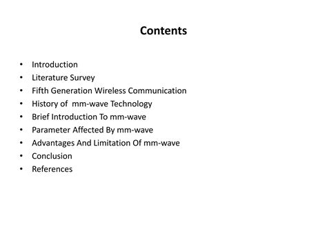 Millimeter Wave Mobile Communication For 5g Cellular Pptx
