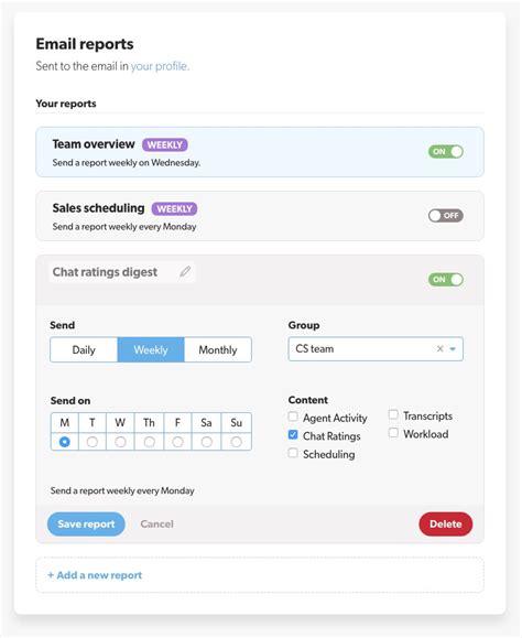 Automated Email Reports Olark