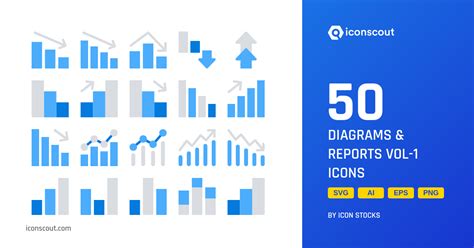 Diagrams And Reports Vol 1 Icon Pack 50 Free Download Business Icons