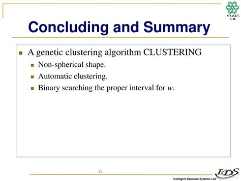 Ppt A Genetic Clustering Algorithm For Data With Non Spherical Shape