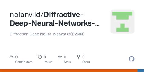 Github Nolanvilddiffractive Deep Neural Networks Nv Diffraction