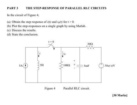 Solved PART THE STEP RESPONSE OF PARALLEL RLC CIRCUITS In Chegg Com