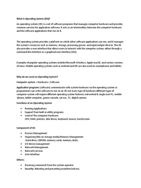 operating system handouts pdf graphical user interfaces operating system