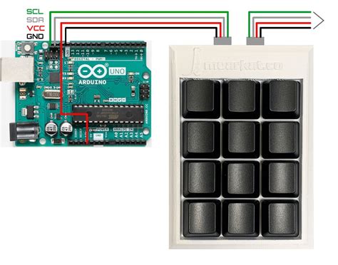 Arduino Keypad I2c Cherry Mx 3x4 Matrix Array Module 12 Key Button Switch Raspberry Pi Etsy