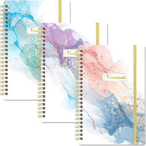 Tersus Spiral Notebook 4 Pack Spiral Notebook 5 91 X 8 34 80 Sheets 160