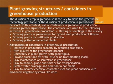 Plant Propagation Structures In Plant Nurseryppt
