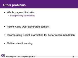 Recommender Systems Tutorial Part 4 Challenges PPT