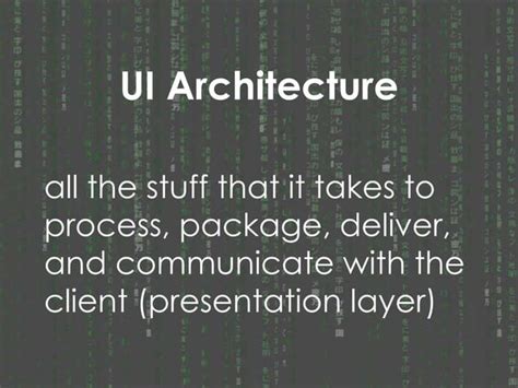 javascript architecture the front and the back of it ppt
