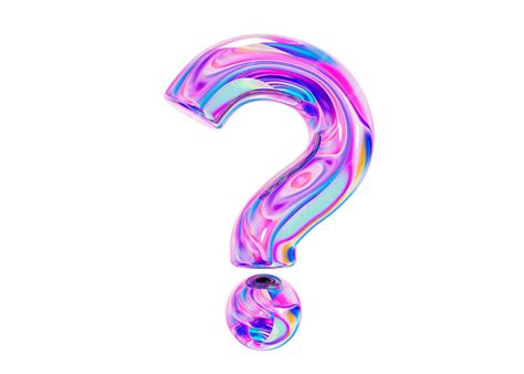 Premium Psd 3d Holographic Question Mark Faq Problem Solution Symbol 3d Render Illustration