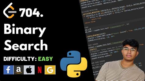 Binary Search Leet Code 704 Theory Explained Python Code Youtube