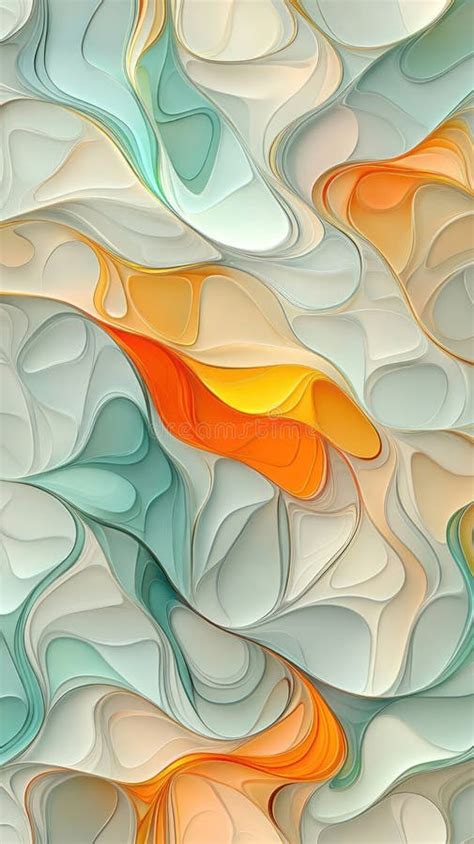 Abstract Wavy Design With Soft Colors Creating A Fluid And Dynamic