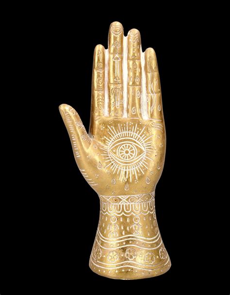 Hamsa Hand gold coloured 21 cm | www.figuren-shop.de