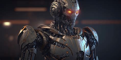Premium Photo Angry Artificial Intelegance Army Robot Generative Ai Ai