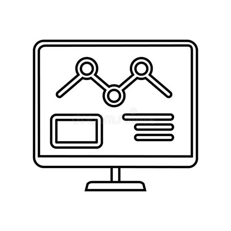 Data Analysis Icon Vector Set Profit Graph Illustration Sign