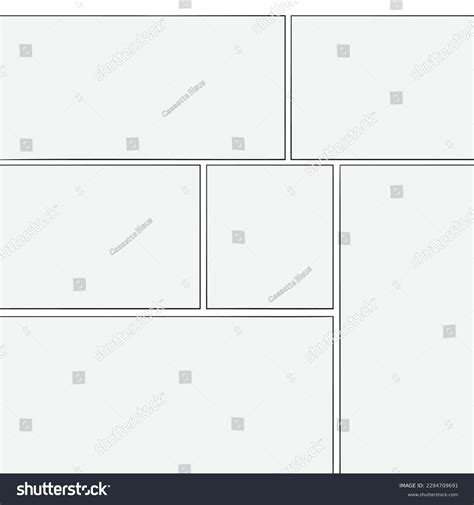 Panel Layout Strip Comic Manga Vector Stock Vector Royalty Free