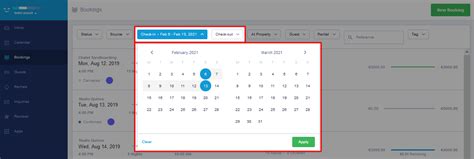 bookings section searching and filtering bookings smily