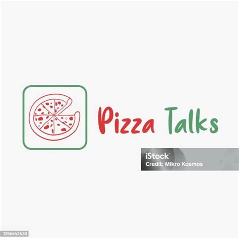 패스트푸드 레스토랑 및 카페 브랜드를 위한 피자 로고 컨셉 템플릿 개요 건강에 좋지 않은 음식에 대한 스톡 벡터 아트 및 기타 이미지 건강에 좋지 않은 음식 고기