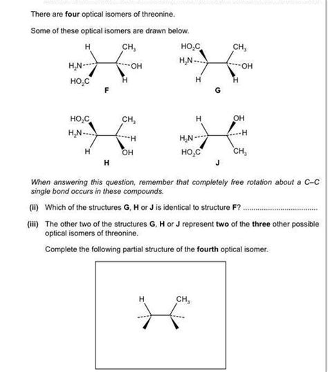 Optical Isomers Problem