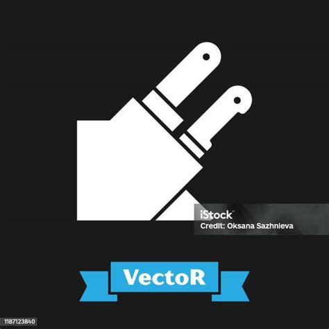 검은 색 배경에 격리 된 흰색 칼 아이콘입니다 칼 기호입니다 벡터 일러스트레이션 강철에 대한 스톡 벡터 아트 및 기타 이미지 강철 그릇 금속 Istock