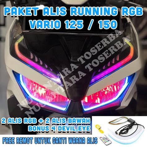 Jual Paket Ganteng Lampu Led Alis Rgb Vario Lampu Alis Running Tidak Berbintik Bonus