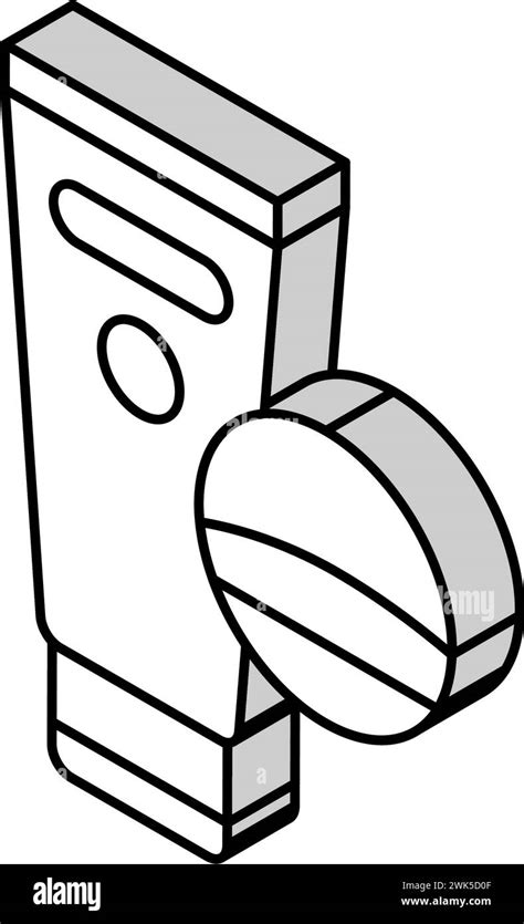 Cream Edema Treatment Isometric Icon Vector Illustration Stock Vector