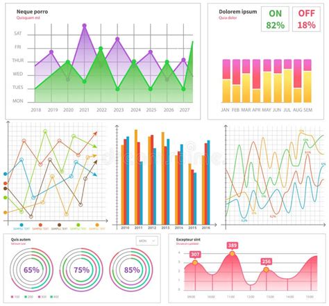 Market Diagrams Graphic Information Visualization And Analysis Statistical Indicators And Data
