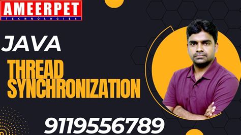 Java Thread Synchronization Java Full Stack By Srinivas