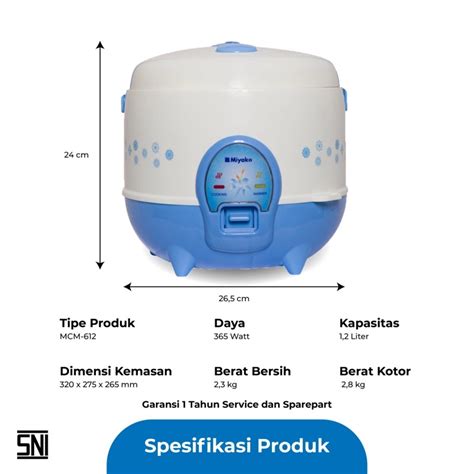 Jual Magic Com Miyako Mcm 612 C Terbaru Shopee Indonesia