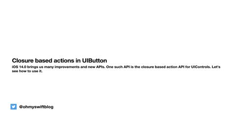 closure based actions in uibutton