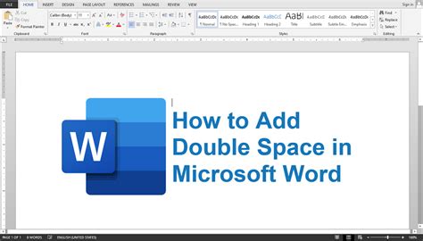 How To Quickly Add Double Spaces In Word
