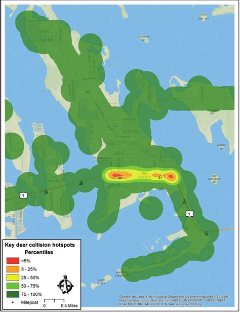 Kernel Density Hotspot Map Using Percentiles For Key Deer Vehicle Download Scientific Diagram