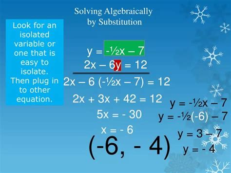 Ppt Solving Algebraically By Substitution Powerpoint Presentation Free Download Id 1445390
