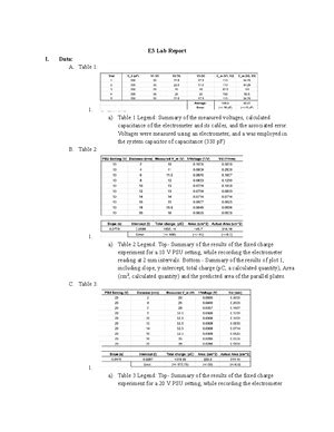 Lab Report E4 Physics II Lab Chris Pang And Alan Shipman E4 Report Table 16 TA Muxian 3 1