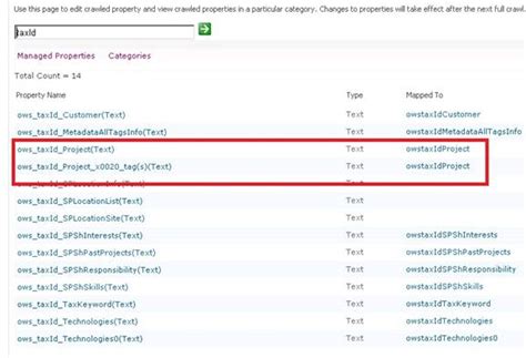 Information Retrieving Architecture In Sharepoint Enterprise Taxonomy