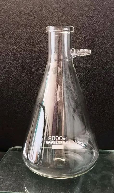 Borosilicate Glass Conical Filtering Flask For Chemical Laboratory At