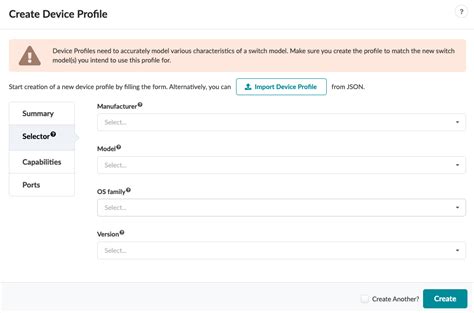 Create Monolithic Device Profile Apstra 50 Juniper Networks