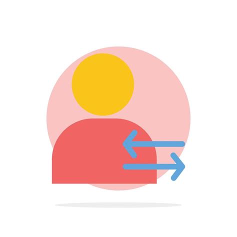 Man Arrow Left Right Abstract Circle Background Flat Color Icon Vector Art At Vecteezy