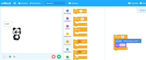 Programmeren Met Mblock Blockly Programmeren Nha