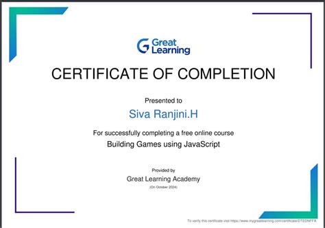 Siva Ranjini H On Linkedin Completed New Great Learning Course