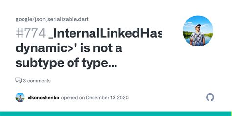 Internallinkedhashmap Is Not A Subtype Of Type Map · Issue 774