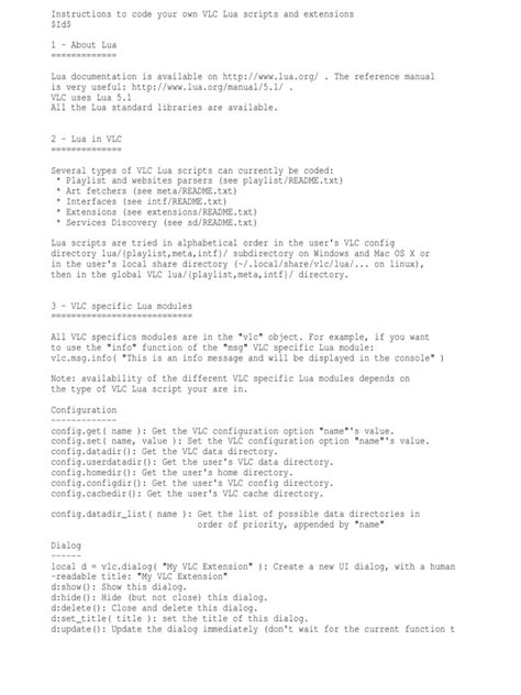 vlc lua readme pdf parameter computer programming xml