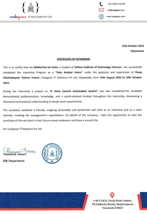 Siddharth G On Linkedin Dataanalyst Certification Codegnan