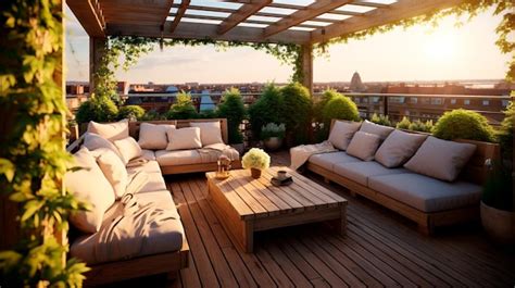 Premium Ai Image Balcony Interior With Plants Generative Ai Illustrator