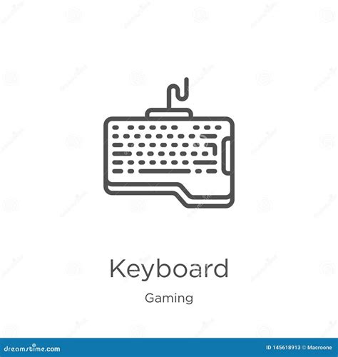 Keyboard Icon Vector From Gaming Collection Thin Line Keyboard Outline Icon Vector Illustration